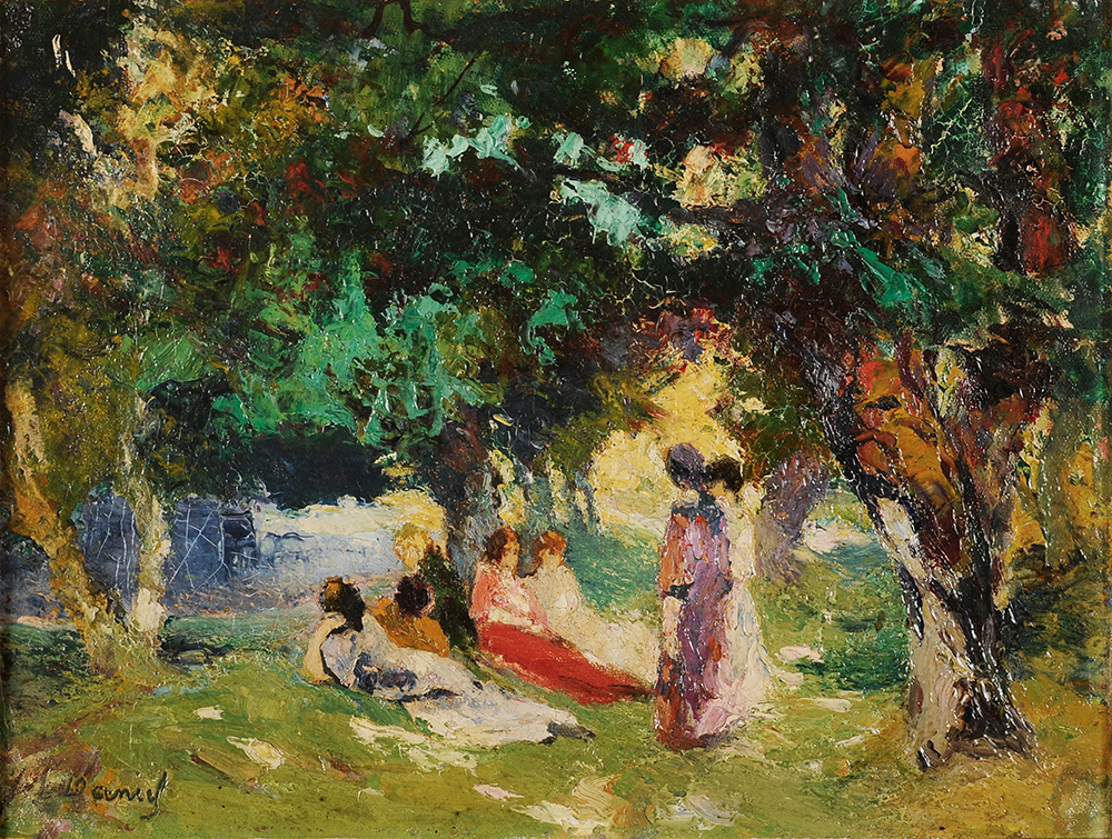 Galerie Ars Pictura | Jean-Louis DANIEL – Élégantes au bord de l’Isle